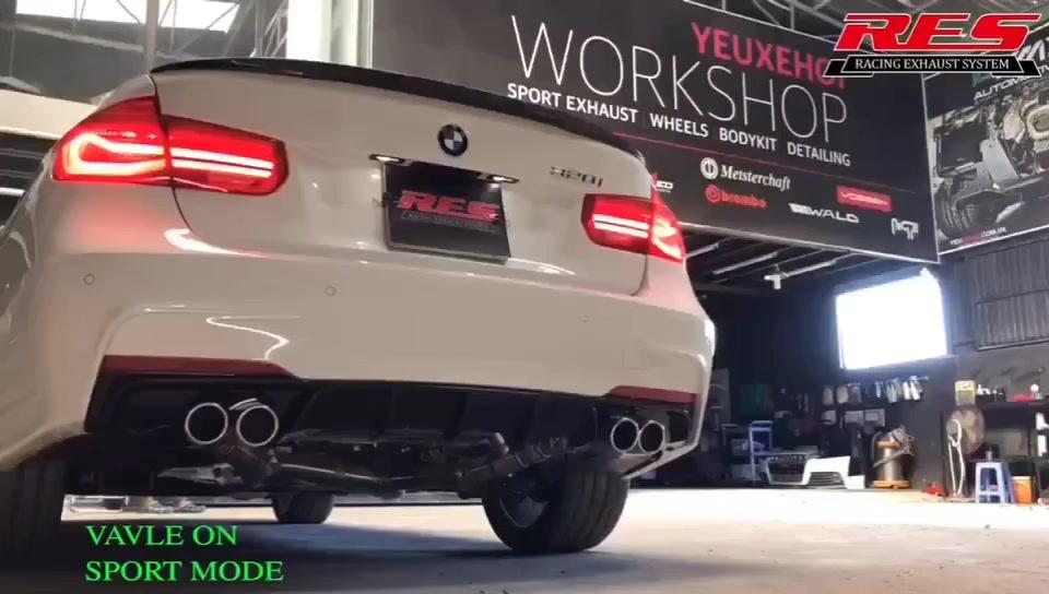 客户案例反馈 #BMW 320 升级RES智能电子阀门排气ߘ�#res排气