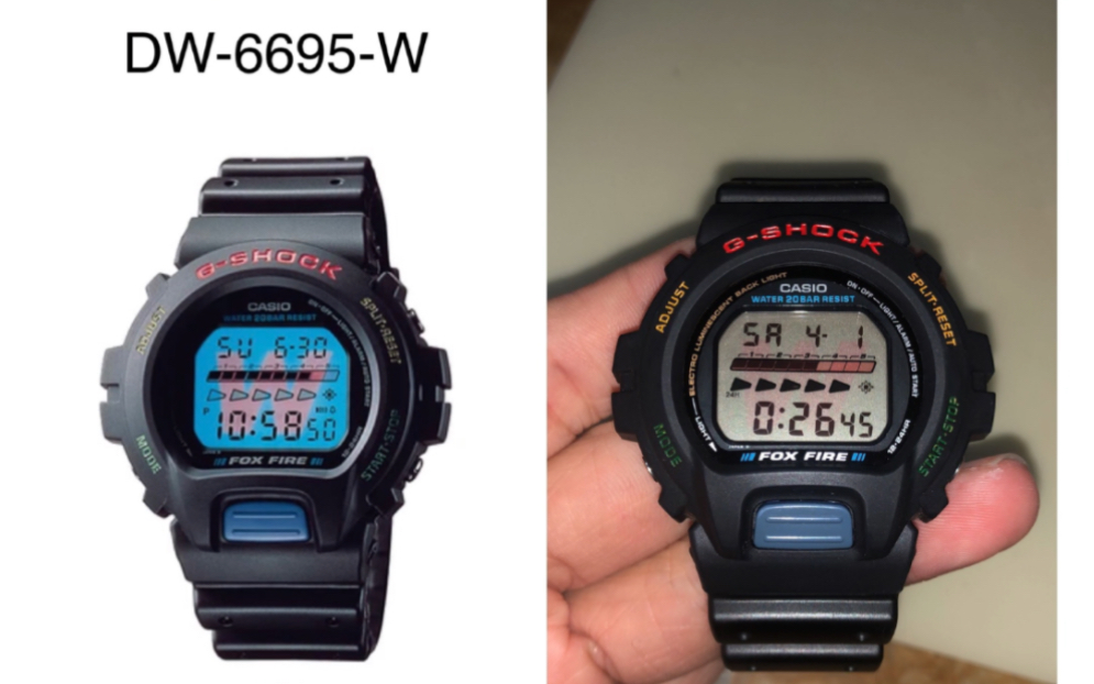 卡西欧DW-6695-W修复完成,字母款又一复活了