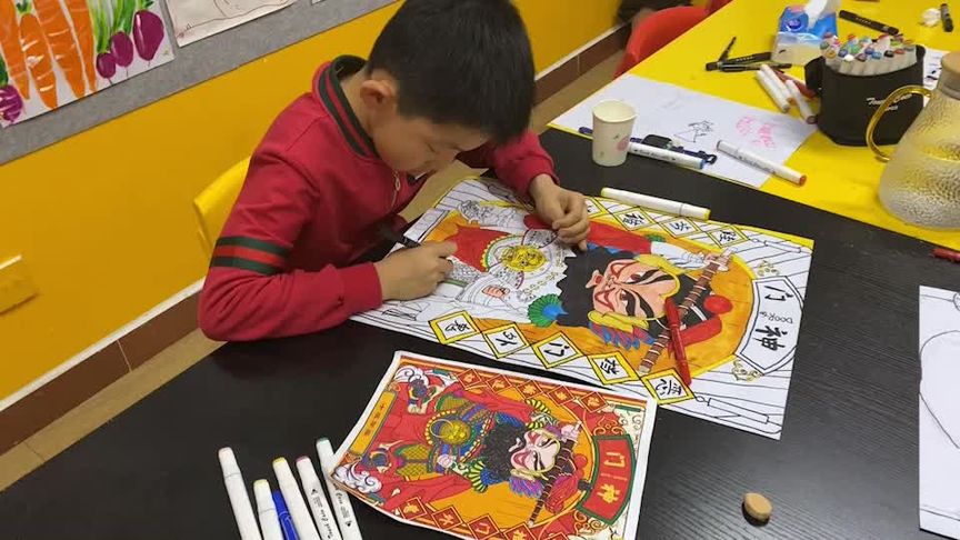 九岁孩子的美术课堂实录,太专注了#美术课堂 #爱画画的孩子