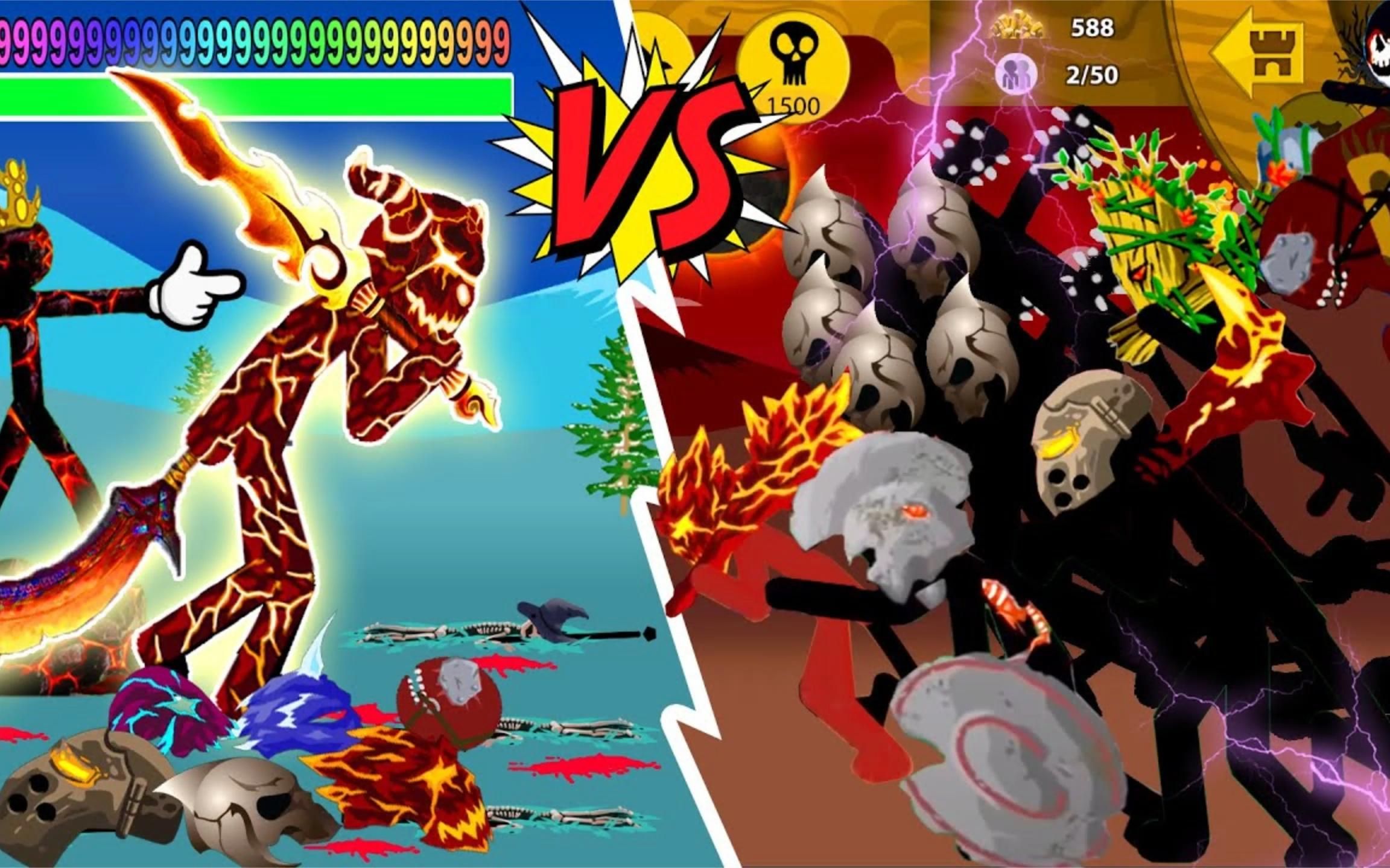 火柴人战争遗产:火焰巨人大战黄金巨人!他俩谁才是巨人之王?_哔哩...