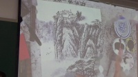 《二学期》16.1老师对一同学作业进行点评和修改并进行着色示范