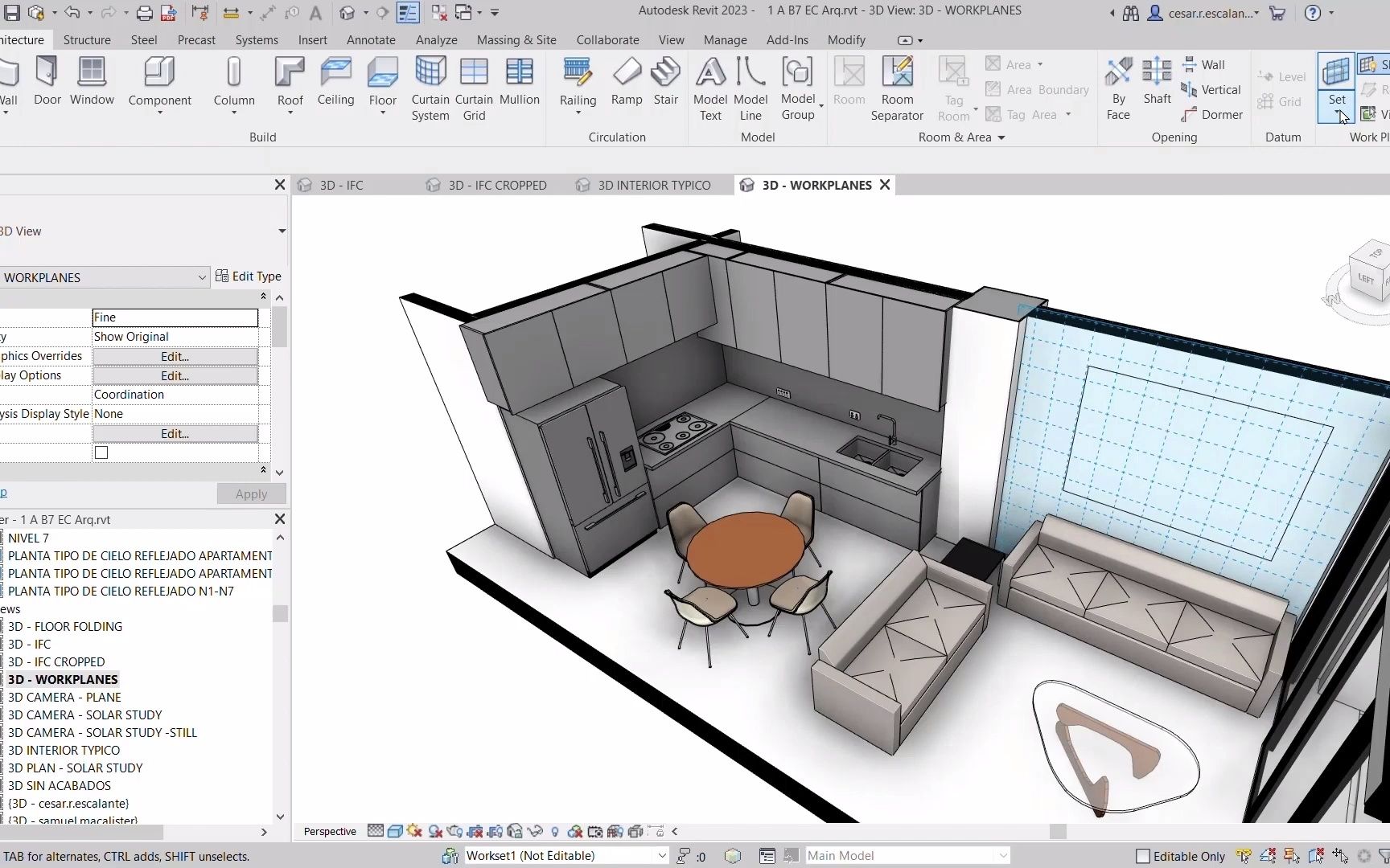 Revit 2023 工作平面增强