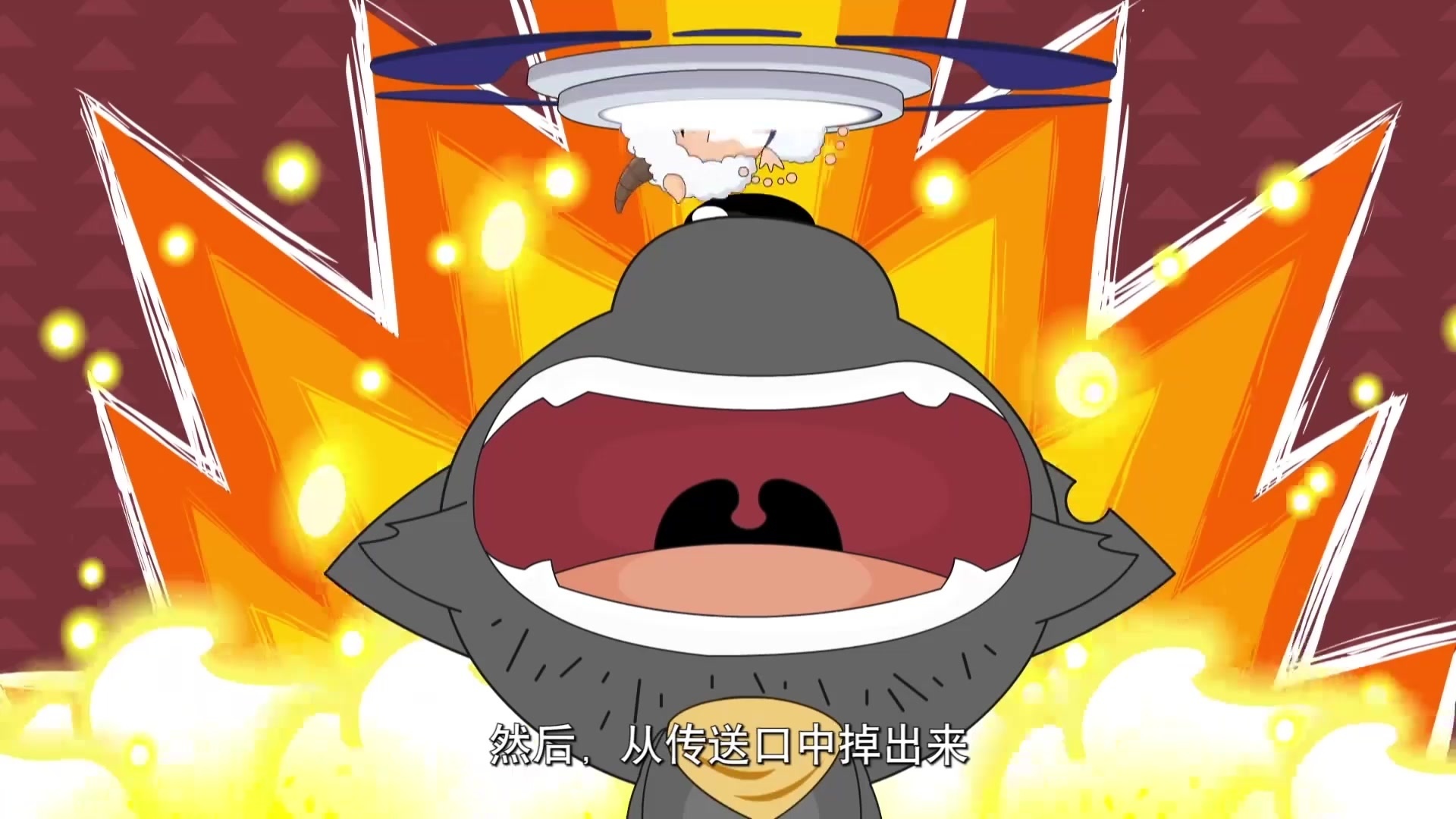 喜羊羊与灰太狼:美羊羊真是可爱,和大家一起玩,都在云朵上了呢