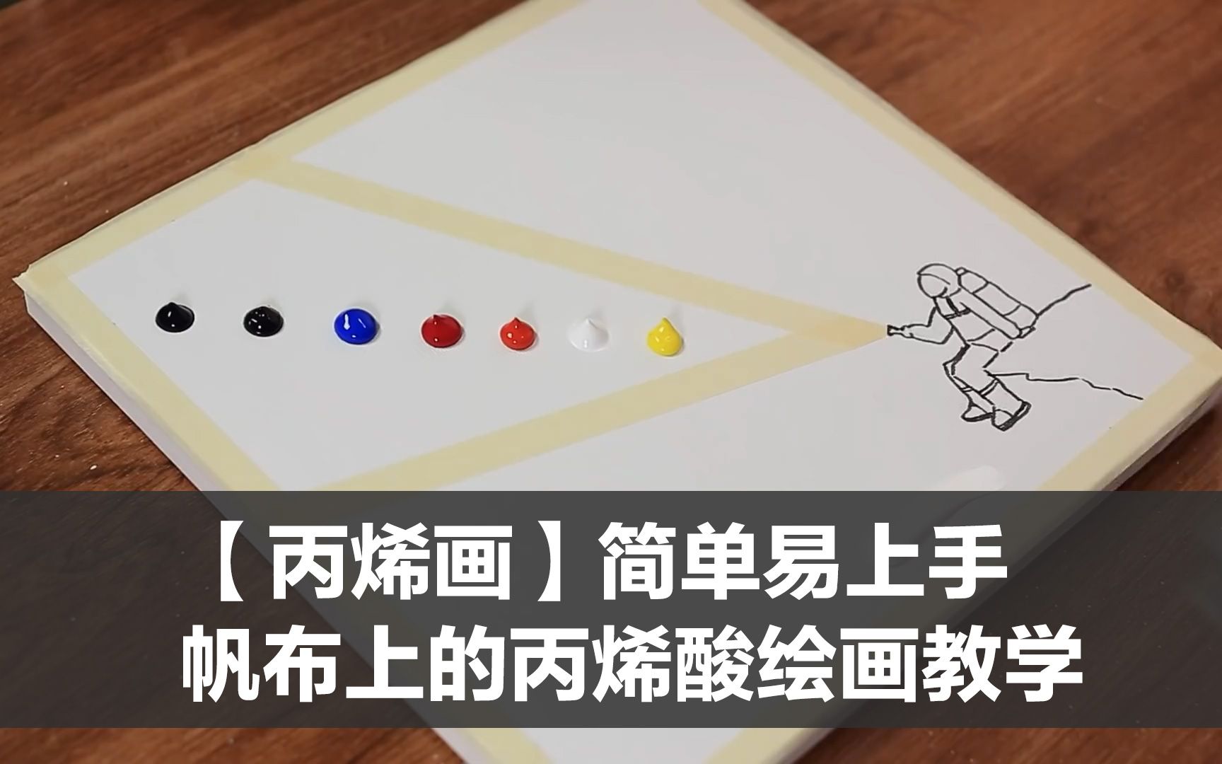 【丙烯画】简单易上手,看完没学会,我拿起颜料去你家教你!