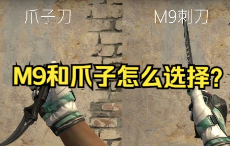 【csgo】30秒告诉你M9刺刀和爪子刀选择对比!_电子竞技热门视频