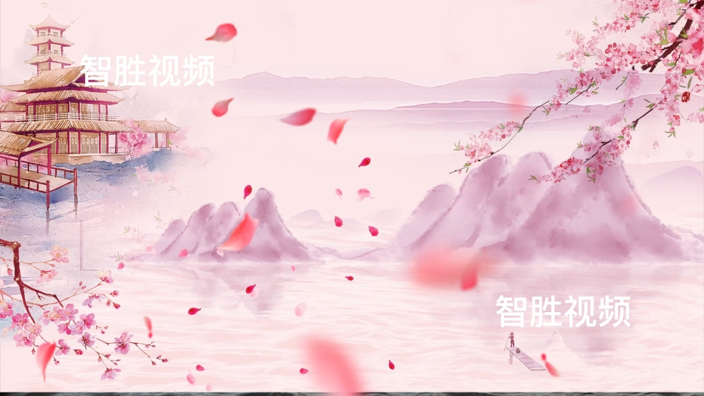 溪行桃花源舞蹈背景视频素材