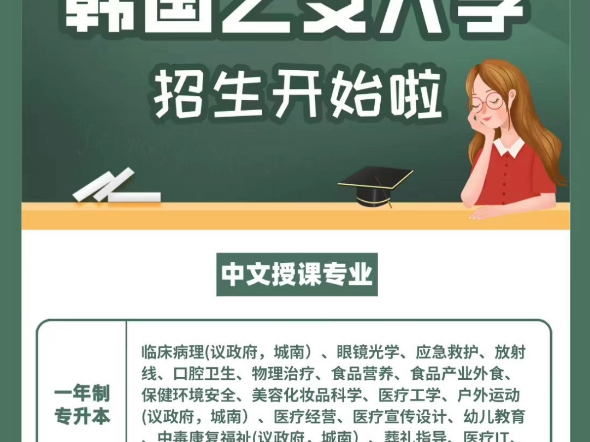 乙支大学 3+1预录取材料: 中文成绩单+韩文翻译件+英文学信网