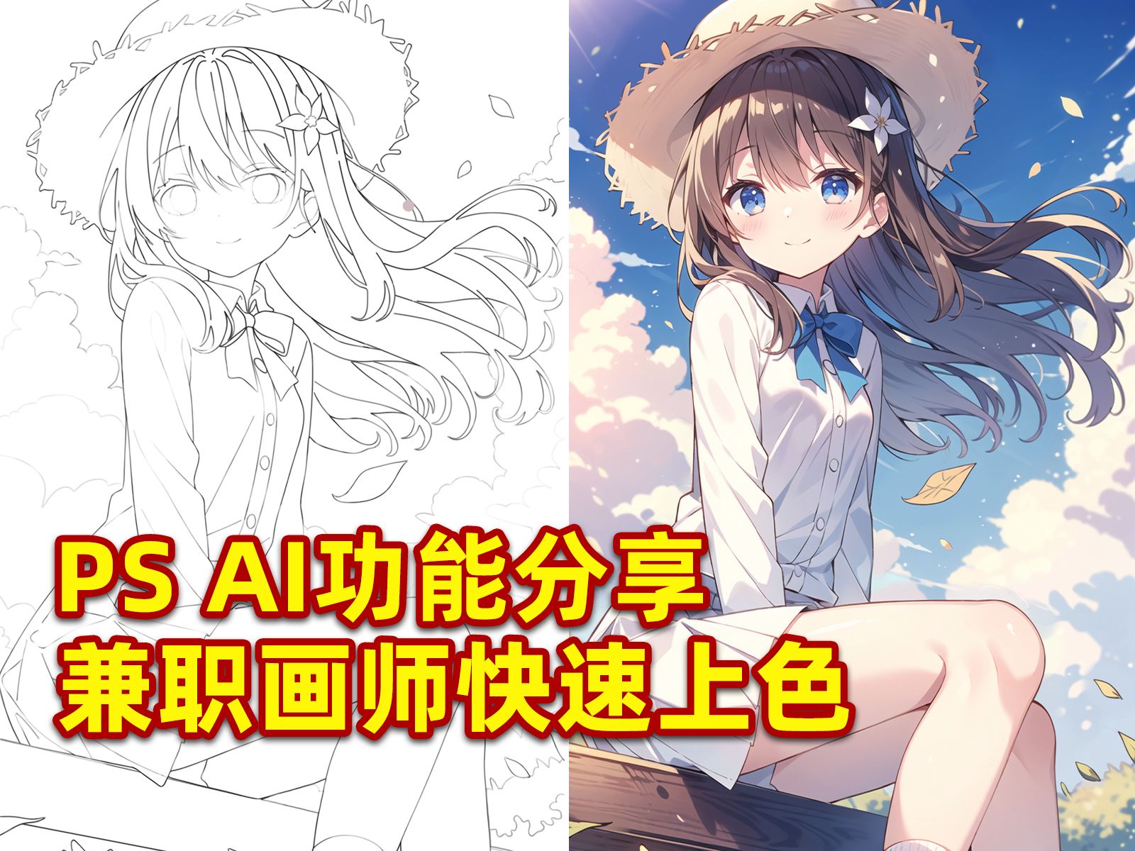 【PS教程】可以一键上色的软件?居然还免费!零基础AI绘画教程