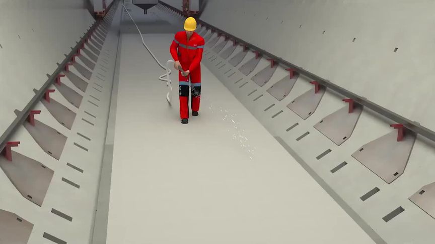 地铁预制轨道板道床施工工法