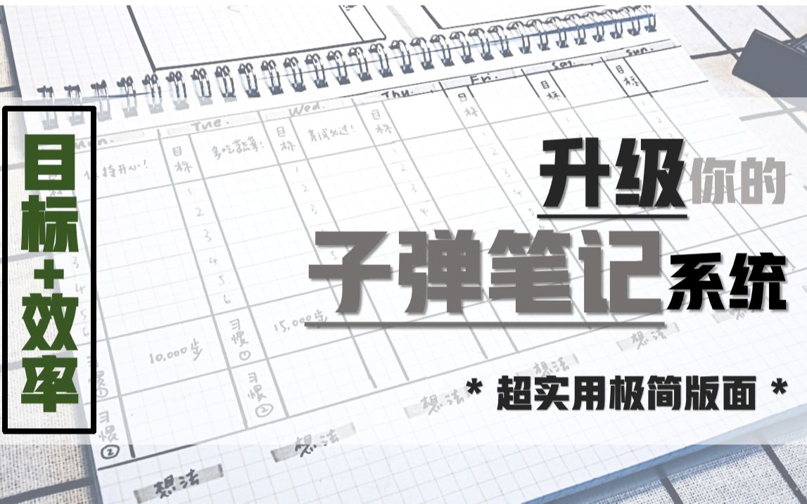 ...子弹笔记】内附详细讲解 | 手把手教你一套做计划秘诀和时间管理大法