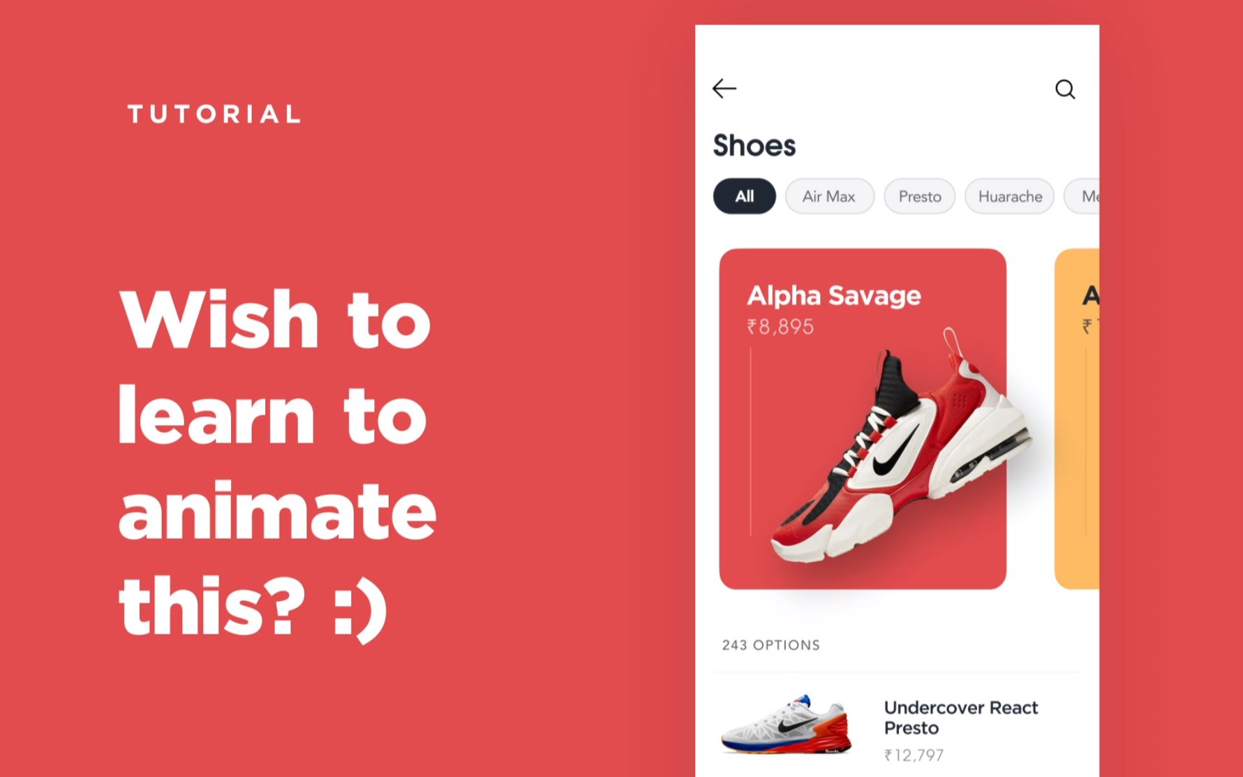 【AE】UI动效系列基础教程03-平行滑动卡片交互