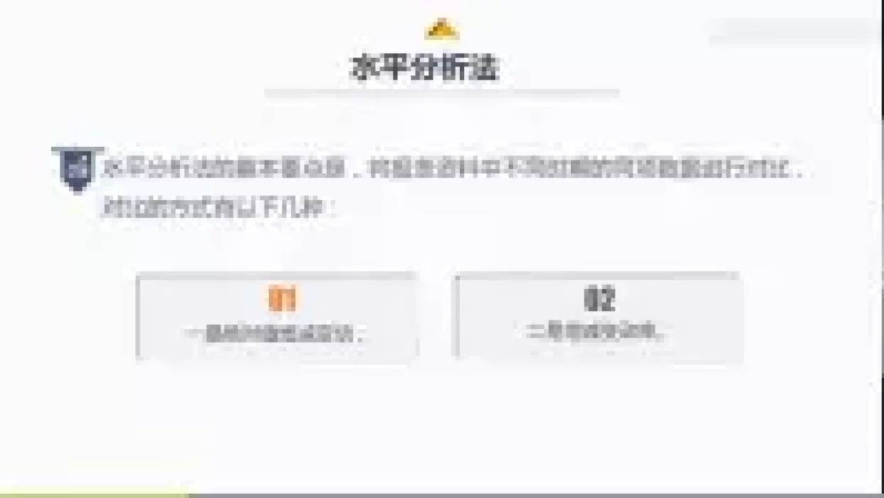 财务报表分析方法