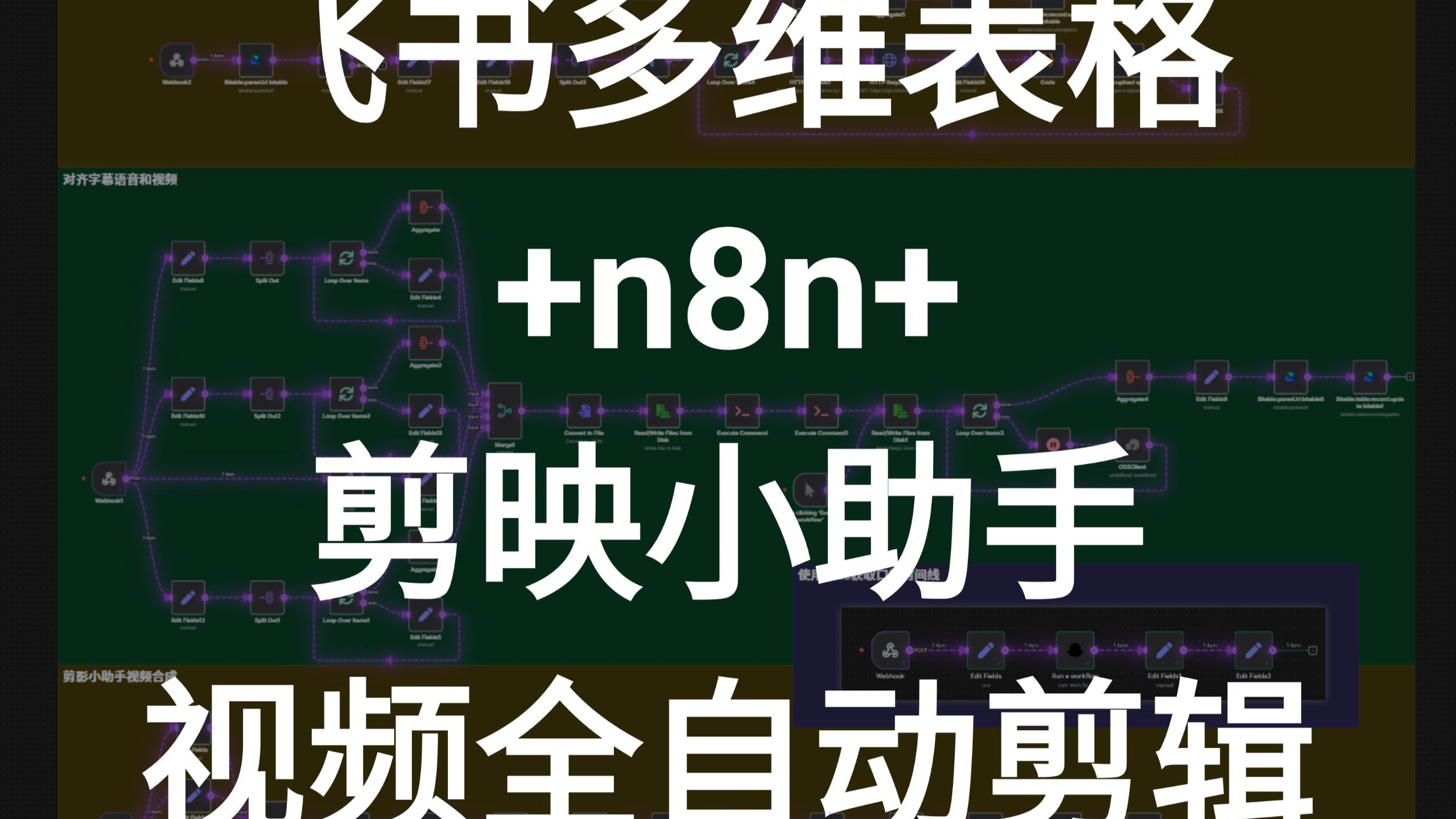 剪映爆肝时代结束ߤ�!我用n8n和飞书多维表格和剪映小助手搭建了AI...