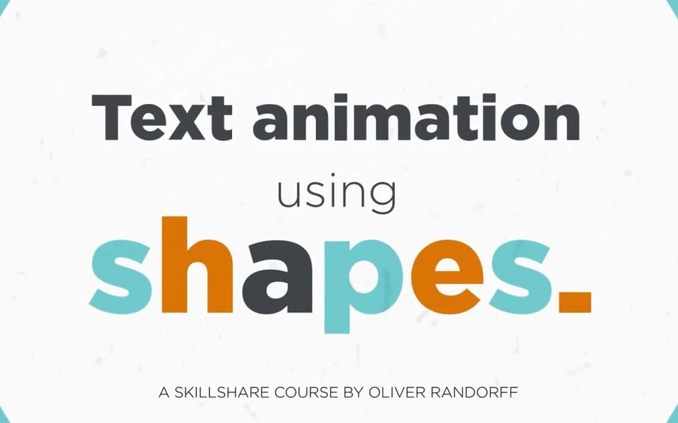 AE教程-将MG图形动画转换为文字标题效果 Skillshare – Text ...