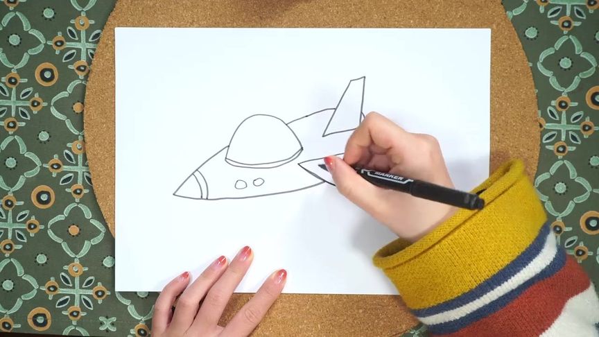 教孩子画飞机简笔画,详细教程一看就懂,赶紧教孩子学起来