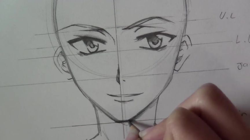 【手绘】教你一步步画动漫男角色