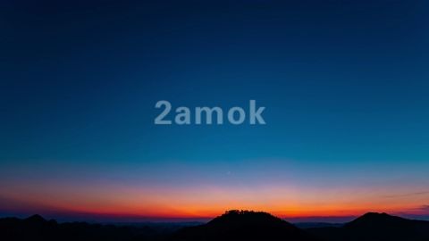 4K夕阳黄昏过度太阳下山晚霞星空银河延时:实拍素材,凌晨两点素材网
