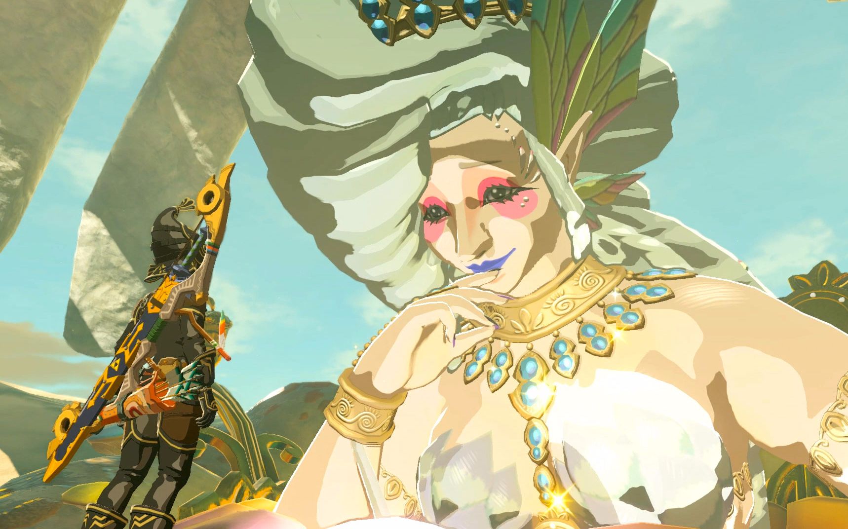 入江闪闪:塞尔达传说旷野之息69-午夜守海拉尔平原,流星划过深空快速...