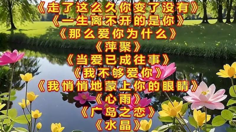 经典老歌《一生离不开的是你》《那么爱你为什么》《萍聚》
