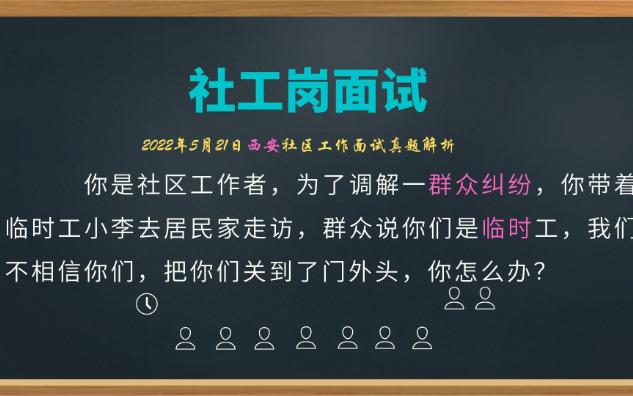 【2022.1.15西安社工面试】调解纠纷居民说你是临时工不配合工作