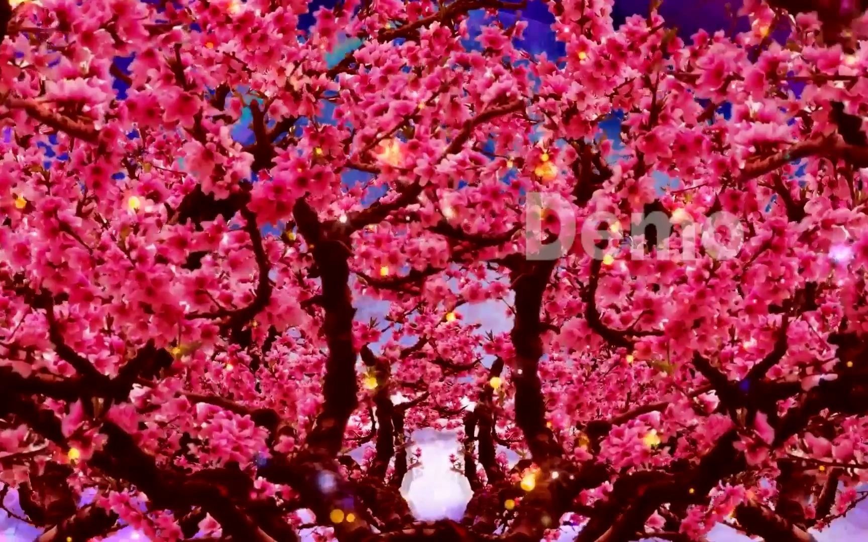 大屏素材 s228 山清水秀桃花盛开大型舞台LED背景视频 舞台背景视频 ...