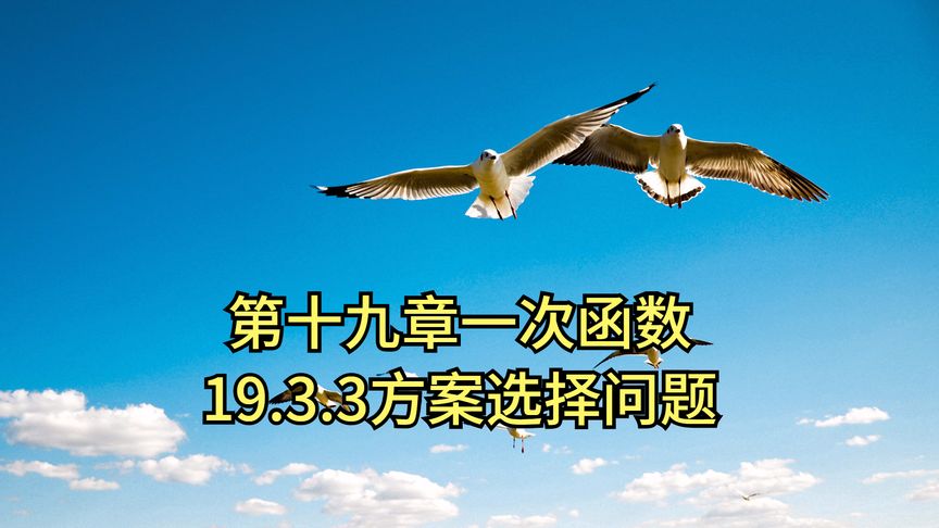 老闫初中数学,第十九章一次函数19.3.3方案选择问题