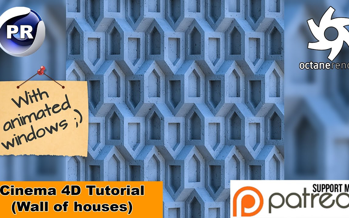【C4D制作菱形墙面教程】【C4D教程】【C4D建模教程】【制作菱形...