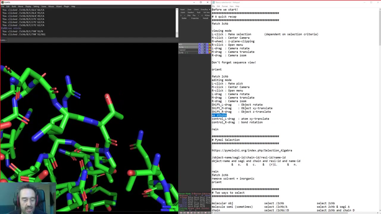 PyMOL教程2:进行选择和使用命令