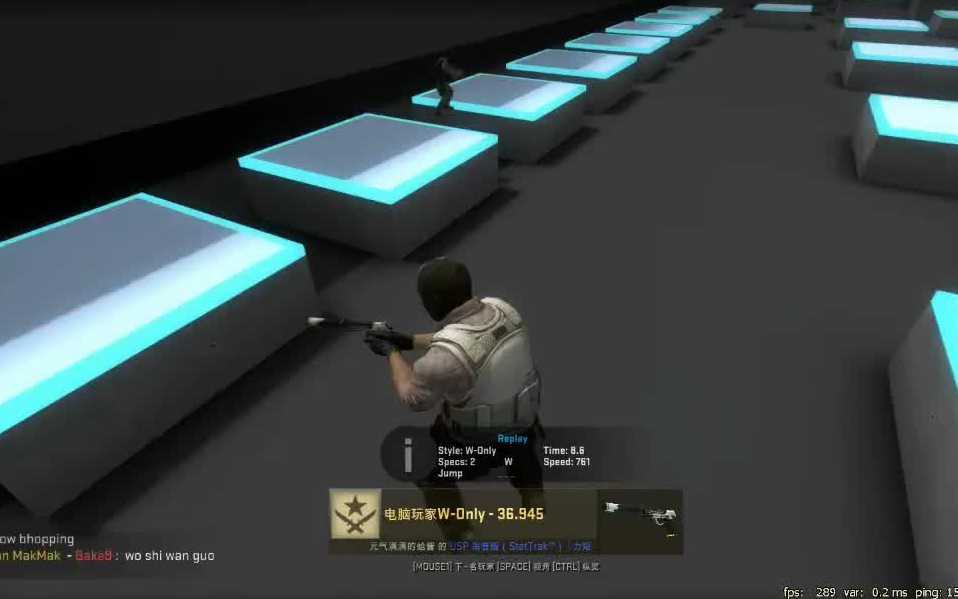 CSGO连跳,第三人称视角。我回来啦!
