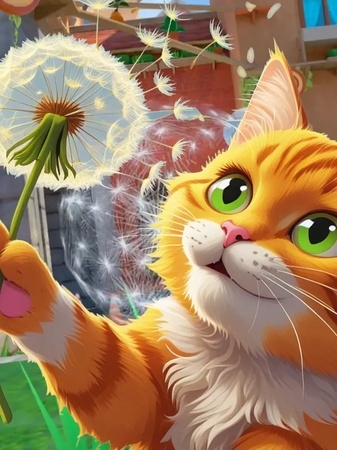 猫咪模拟器:这个蒲公英真好玩!