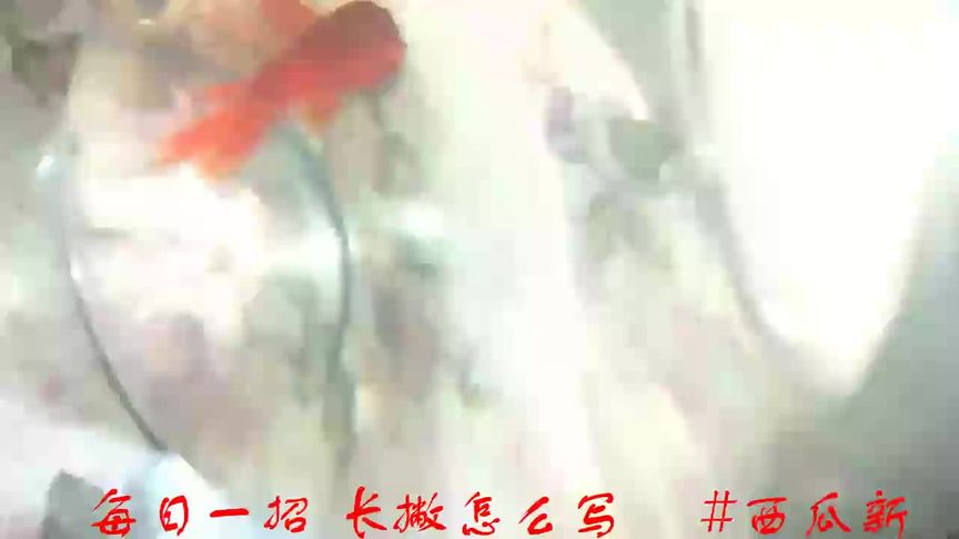 每日一招 长撇怎么写 #西瓜新人#