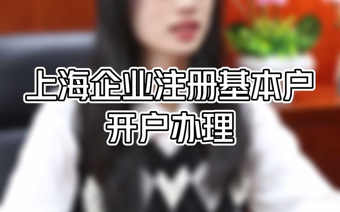 上海企业注册基本户开户办理