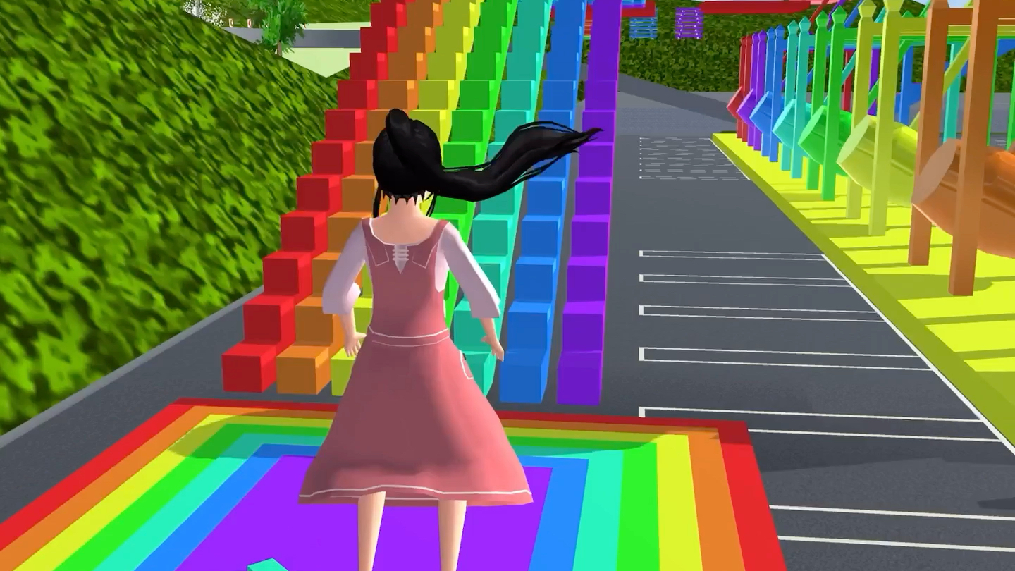 樱花校园模拟器:最难跑酷(有你们的挑战哦,比速度的)_游戏热门视频