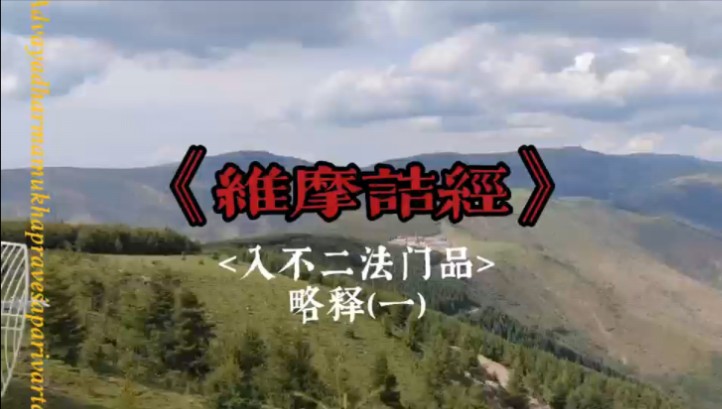 如何善能悟入不二法门【一】《维摩诘经~入不二法门品》略释(一)