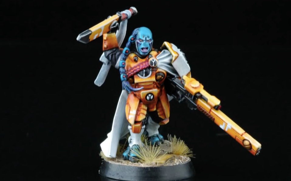 ...k 棋子 Buypainted 如何涂装钛帝国 火刃队长/Tau Cadre Fireblade P2