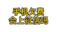 手机欠费会上征信吗?