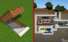 Minecraft如何建立现代秘密基地教程 - (隐藏的房子)