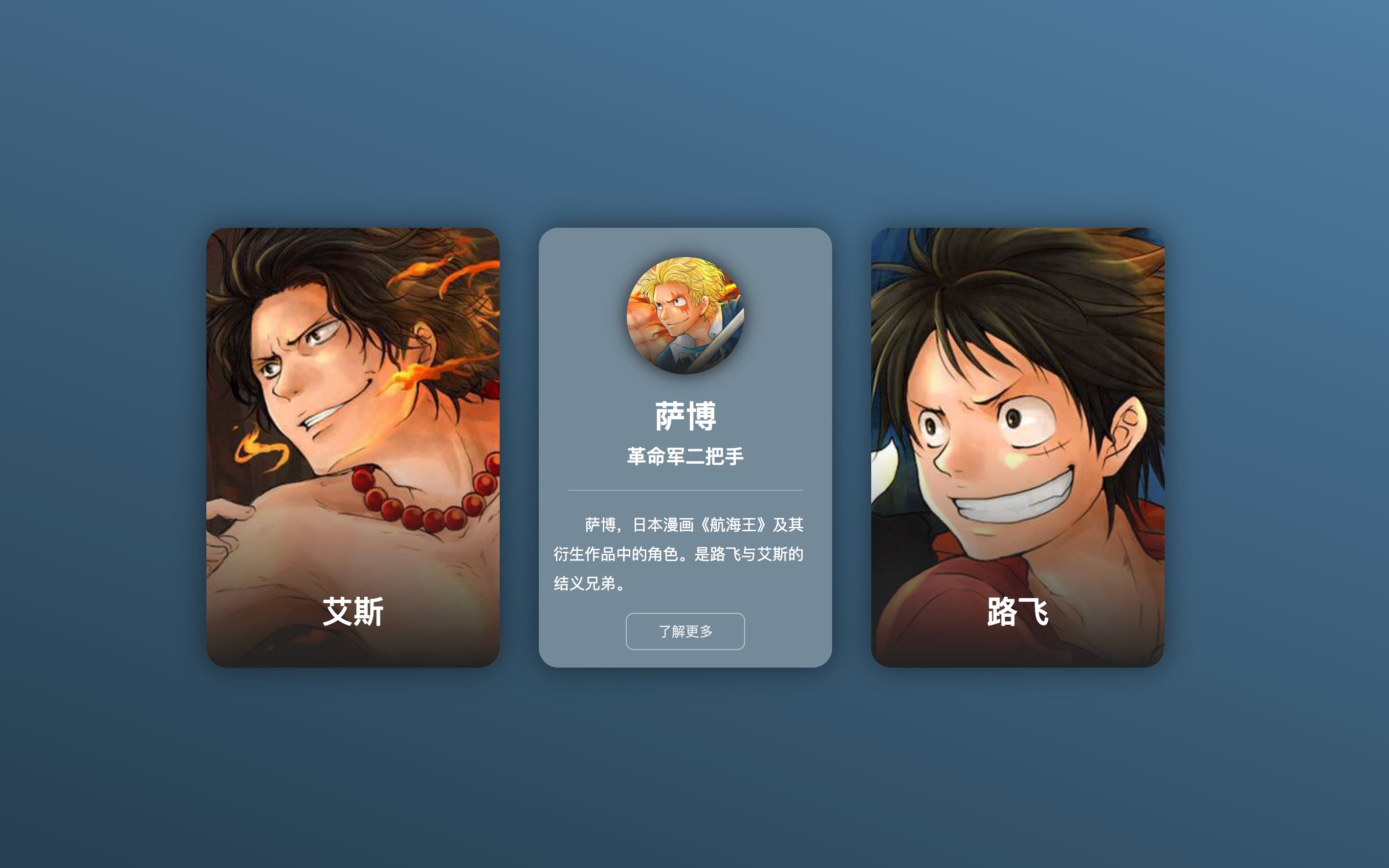 HTML5+CSS3小实例:人物介绍卡片
