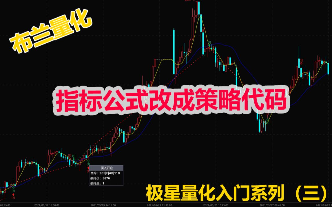 【极星量化视频课程】入门三:指标公式转为量化代码