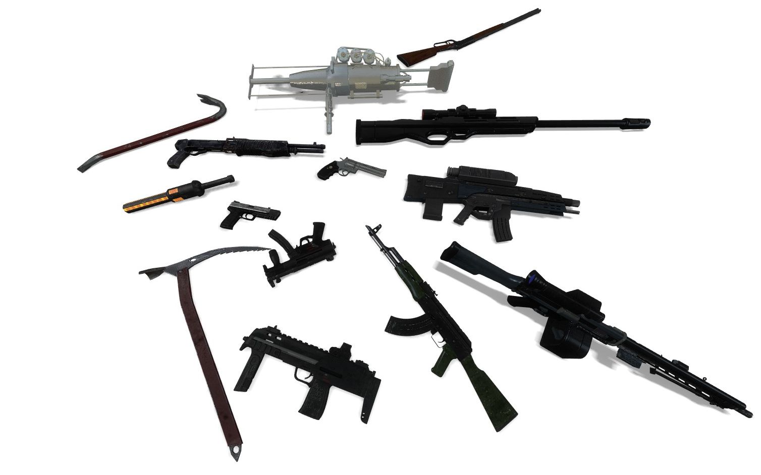 【GMOD】模组推荐:举起撬棍还原的半条命泄露版武器_哔哩哔哩...