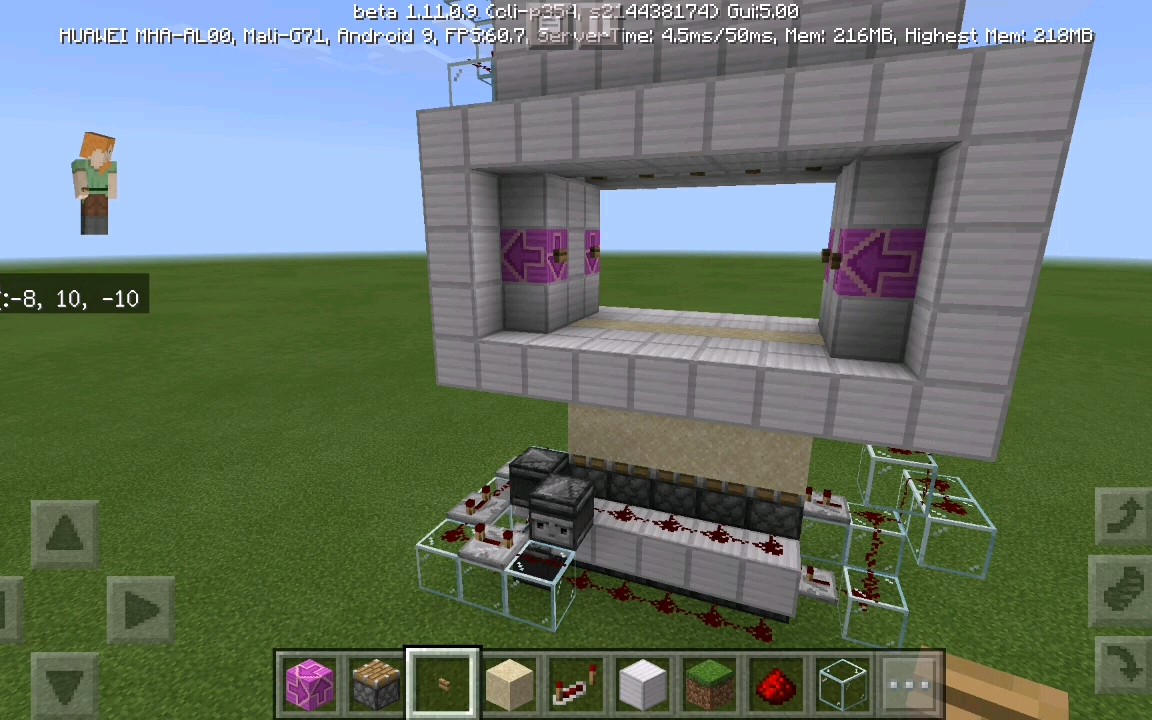 我的世界 活塞栅栏门。