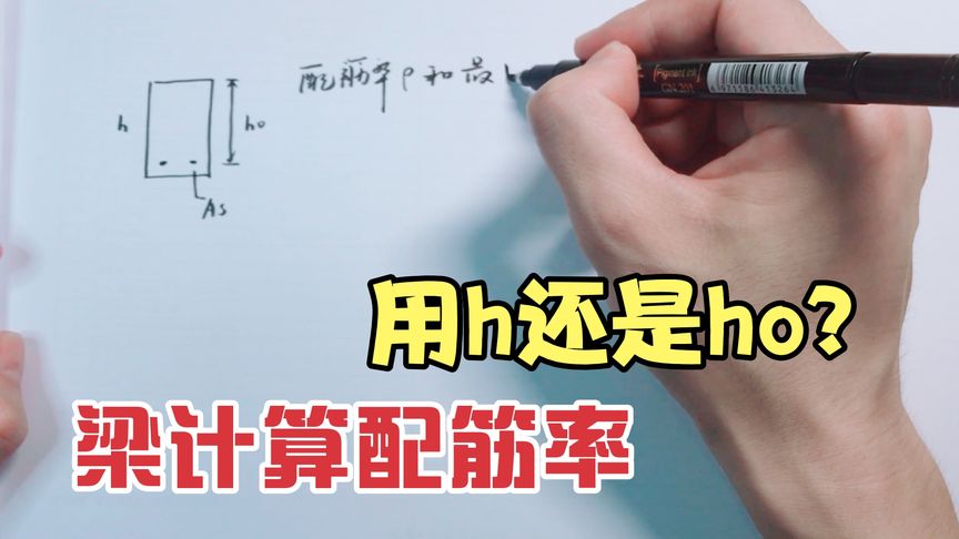 计算钢筋混凝土梁的最小配筋率,高度用h,还是用ho?