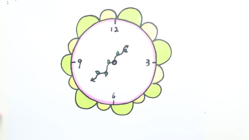 三年级花钟怎么画