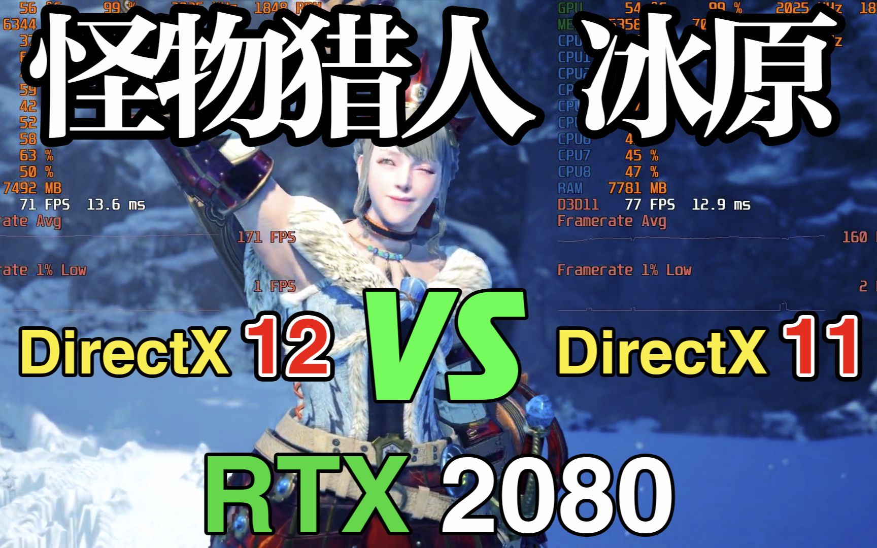 《怪物猎人:世界 冰原》 PC版 DirectX12和DirectX11 图形效能对比