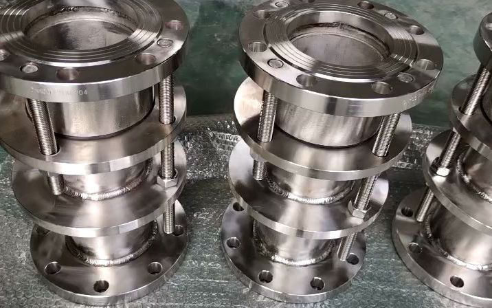 双法兰不锈钢限位伸缩接头DN200补偿器蝶阀松套钢制管道