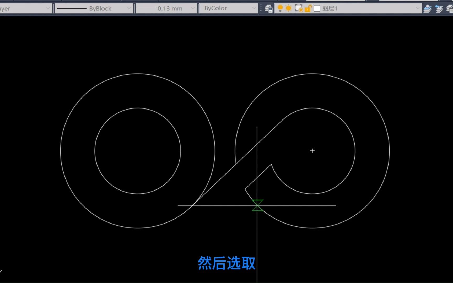 老梁绘图教你CAD 绘图快速绘制百度网盘 LOGO