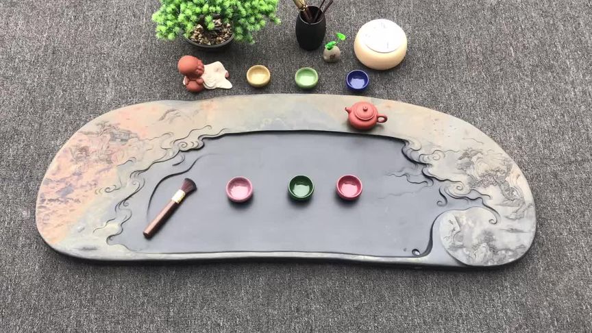 #歙砚茶盘 #歙砚 #歙砚制作技艺 #石茶盘 #文房四宝 #手艺人