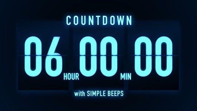 6小时静音倒计时器 ߔ� 冰川蓝翻页时钟计时器带结束提示音 | 6 ...