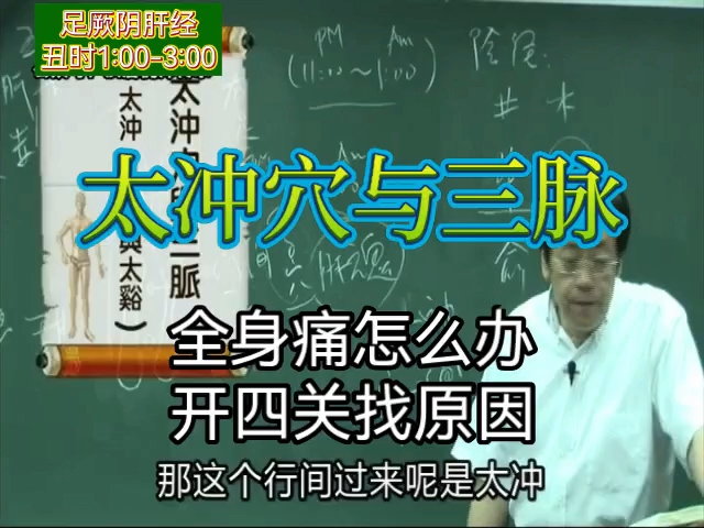 倪师:04太冲穴与三脉 浑身疼不知怎么办 开四关