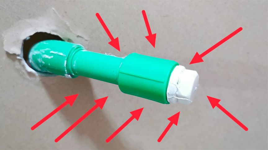 闲置的水管不用了,怎么堵住才不会漏水?教你加个堵头,彻底堵死